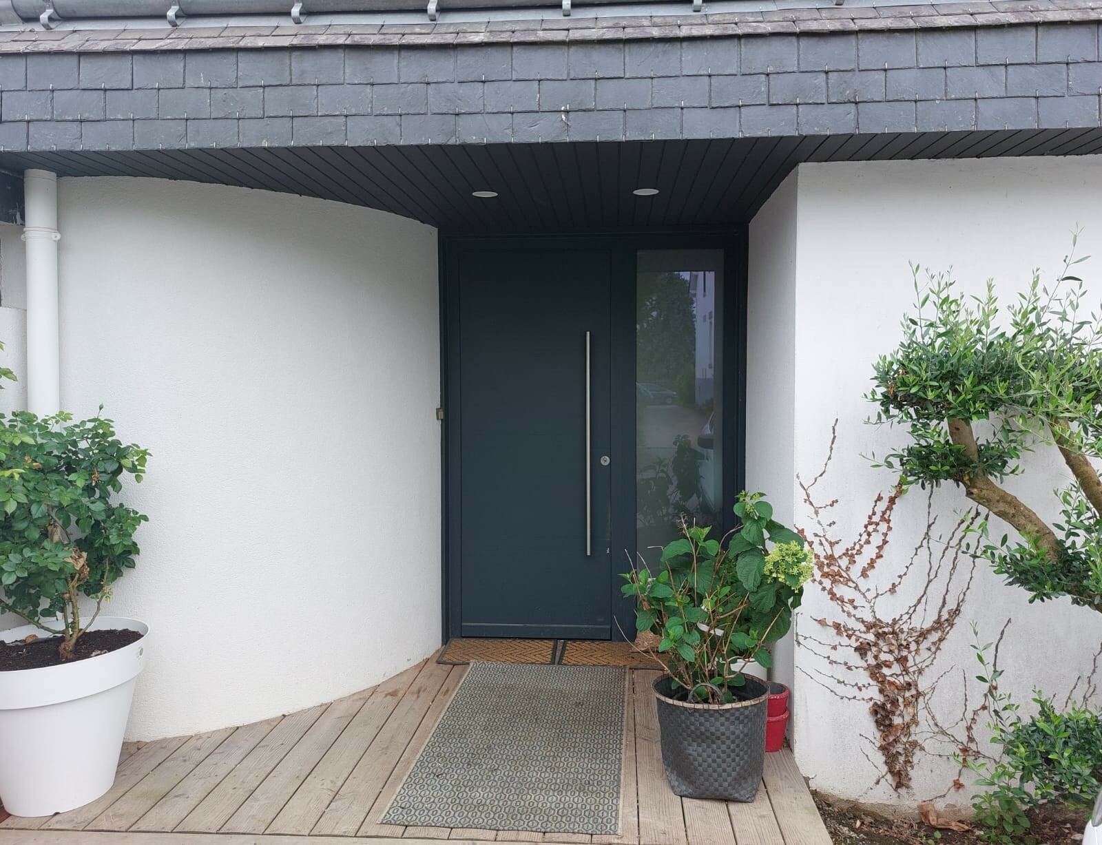 Rénovation porte entrée alu avec imposte latéral vitré - Vannes