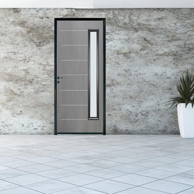 Porte d'entrée en acier